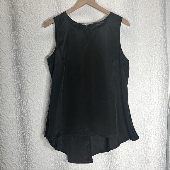 Weavers | Tops | Weavers High Front Low Back Shiny Black Zippered ...